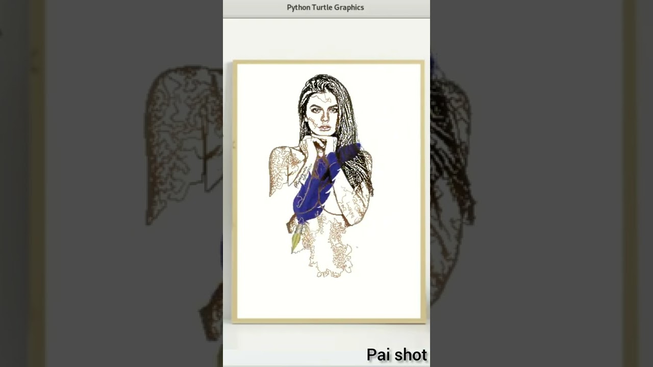 Wall poster using python turtle #shorts #homedecor #paishot #viral