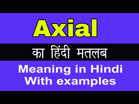 Axial Meaning in Hindi/Axial का अर्थ या मतलब क्या होता है.