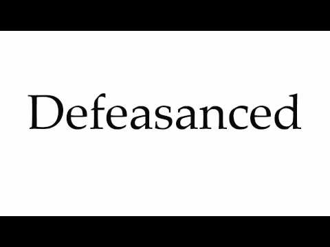How to Pronounce Defeasanced