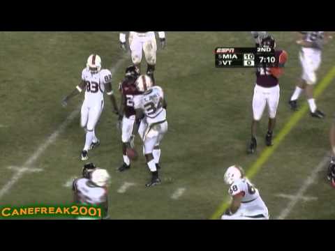 2005 Miami Hurricanes vs Virginia Tech Highlights