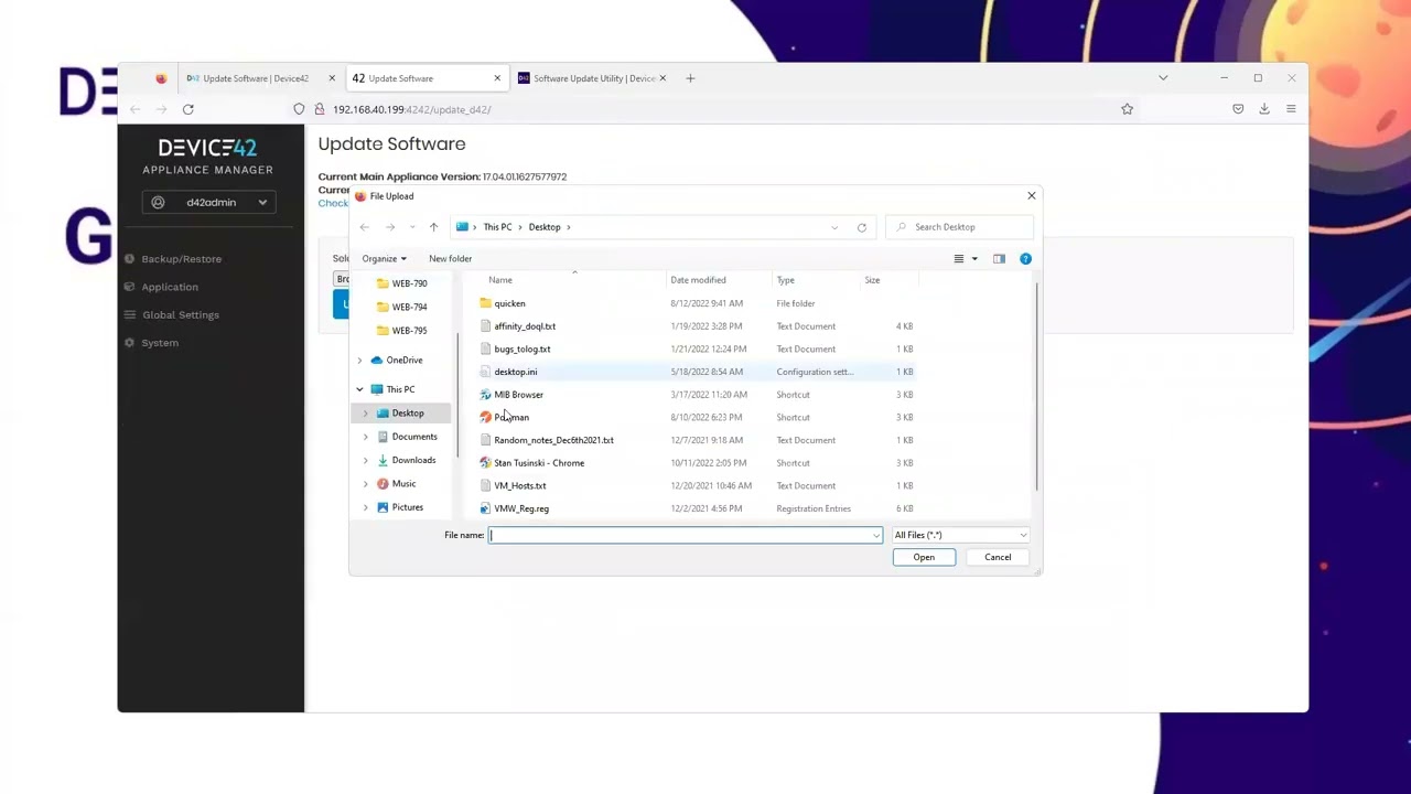 Update Device42 Appliance How To