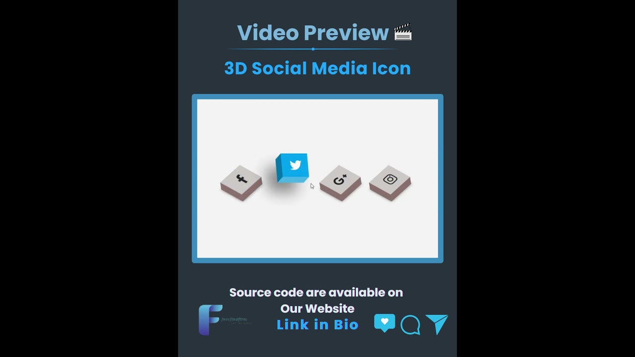 3D Social Media Icons