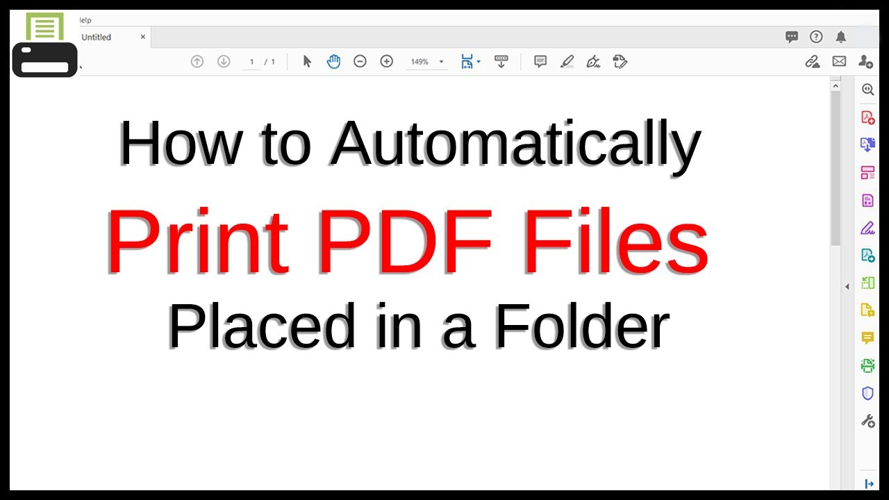 How to Automatically Print PDF Files Placed in a Folder