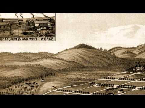 Anniston Alabama 1887 Panoramic Bird's Eye View Map 6388
