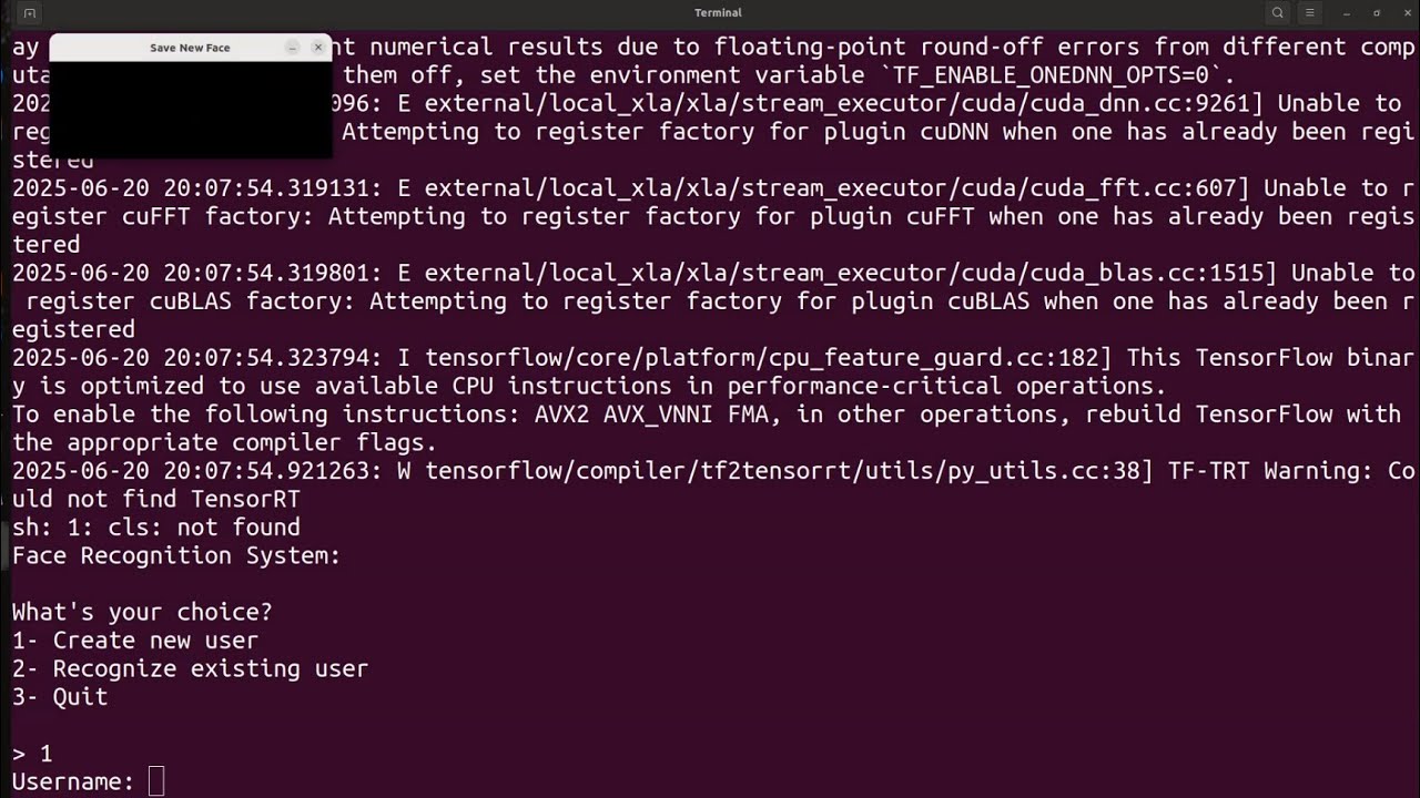 Python Face recognition using TensorFlow