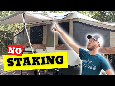 A Better Way to Set Up Your Pop Up Camper Awning: NO WIND ISSUES!
