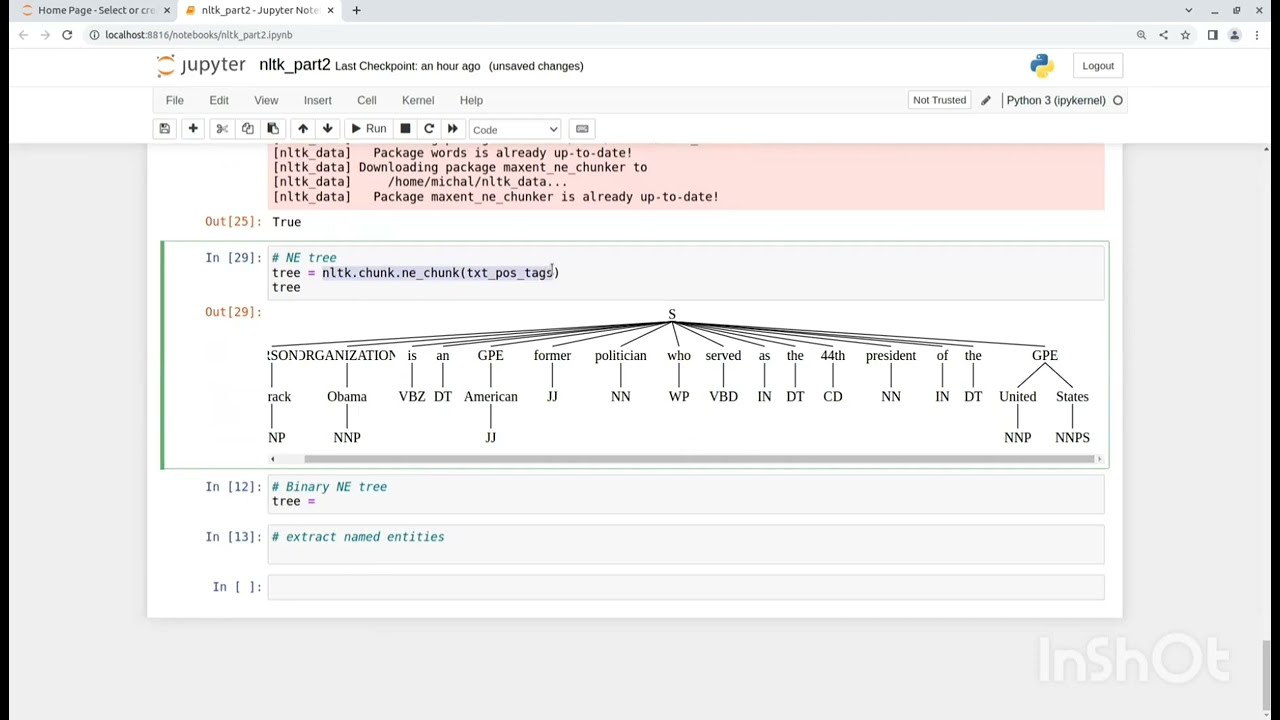 Basic Language Processing with Python's NLTK Package | Part 2 | POS, Chunking, Chinking, NER