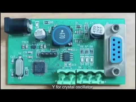 Electronic components on PCBA board