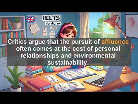 IELTS 8.0 Vocabulary Lesson: Affluence - Meaning, Common errors, Synonyms and Antonyms