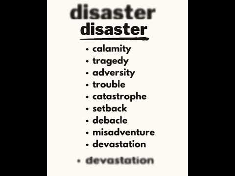 Synonyms of Disaster