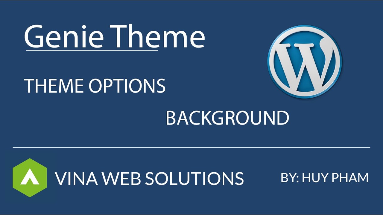 [Genie Documentation] Theme Options - Background