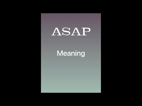 Asap meaning #shorts