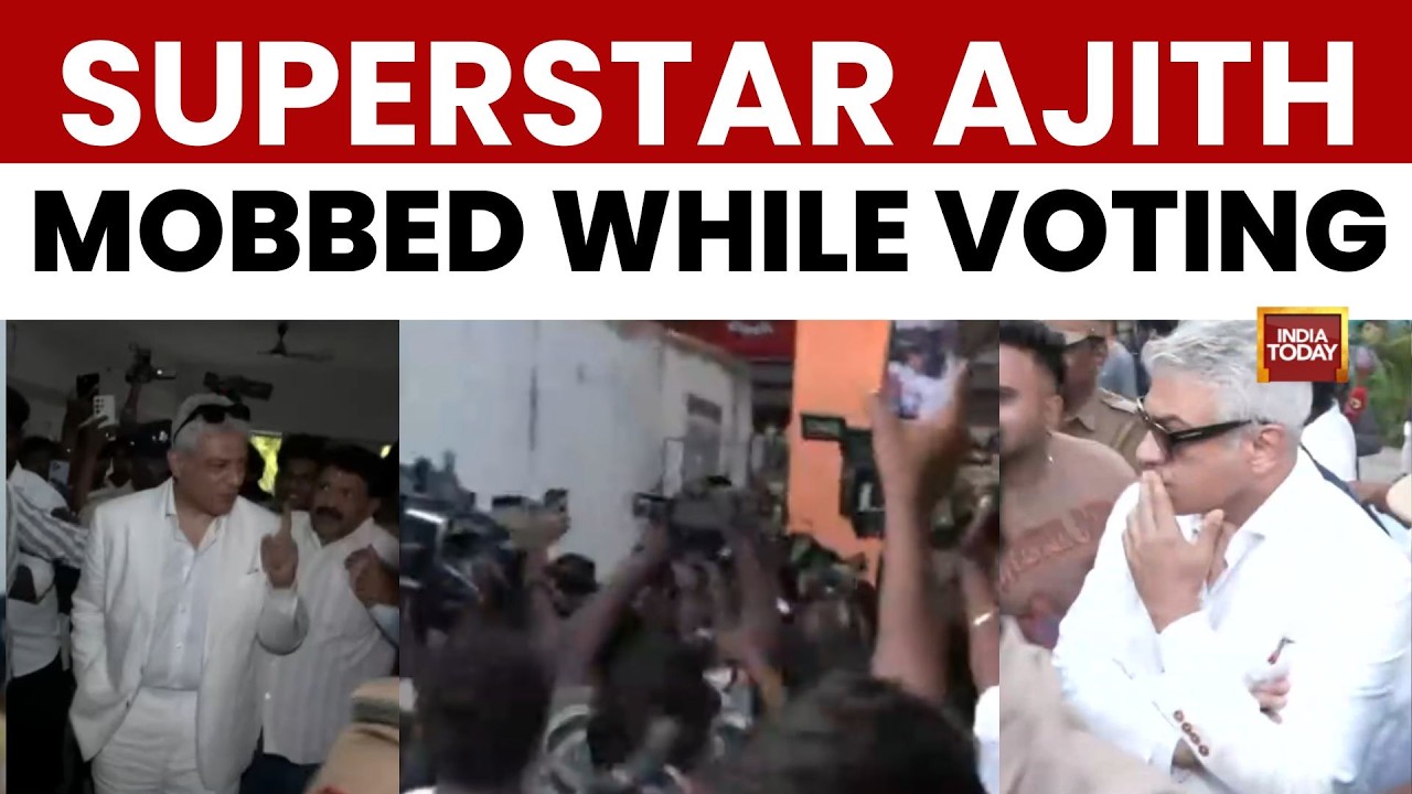 Tamil Nadu Assembly Elections 2026: Superstar Ajith Kumar Mobbed By Fans At Polling Booth