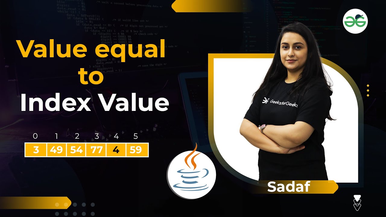 Value Equal to Index Value | School Practice Problems | Sadaf Khan