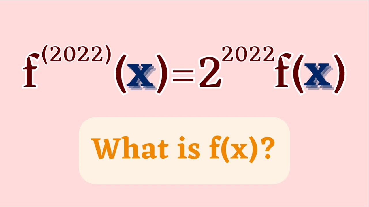 Which functions loop when you take the 2022 derivative?