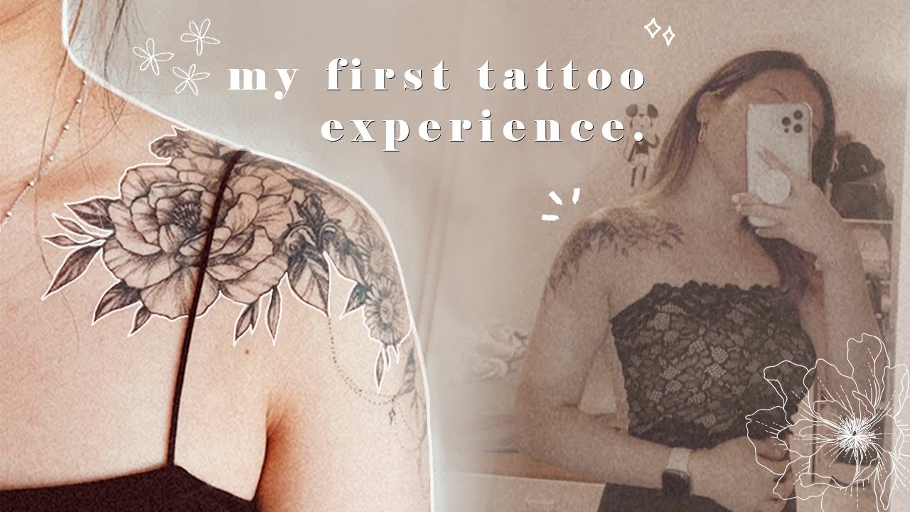 My First Tattoo + Healing Experience - Shoulder Floral Custom Tattoo