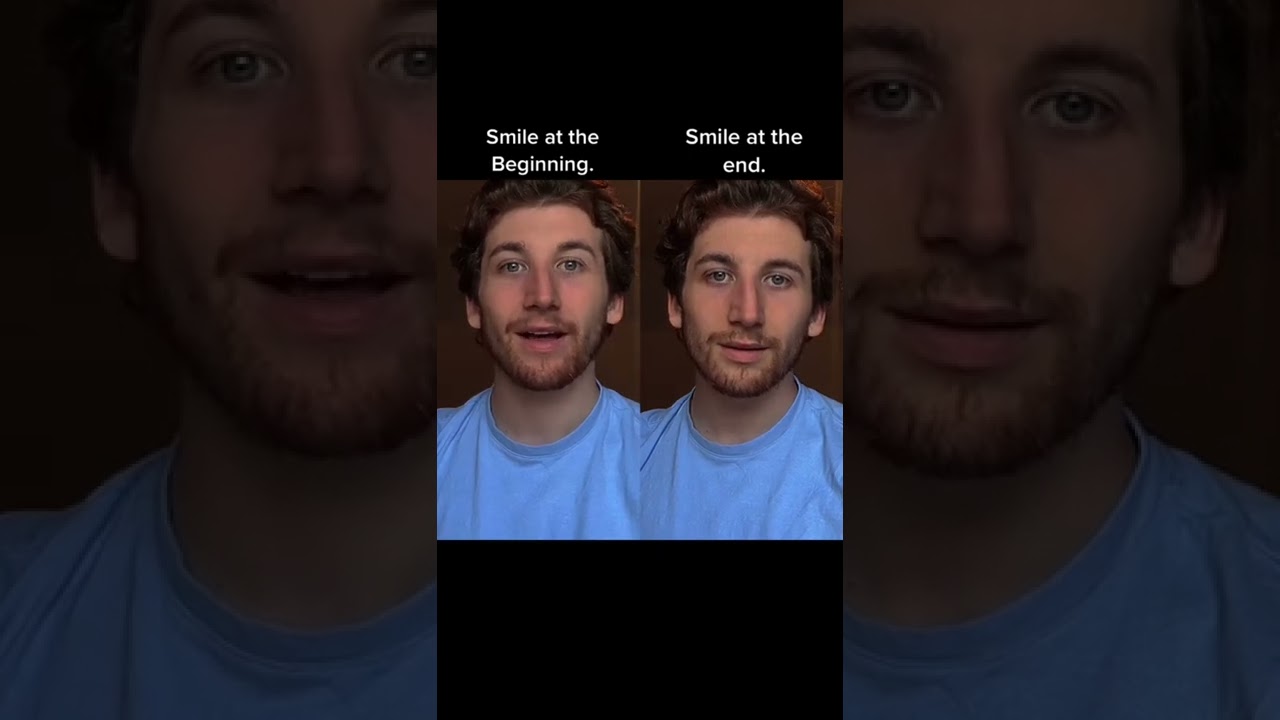 Smile at beginning VS Smile at end. #pov #acting