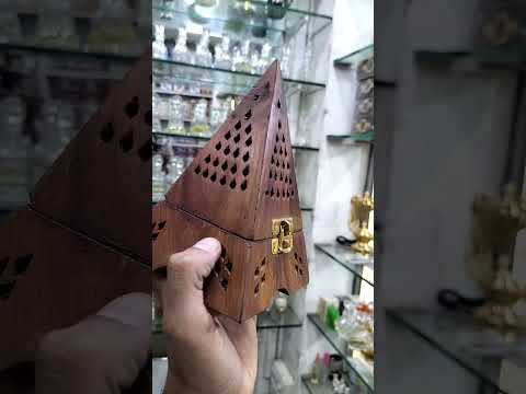Gogenkart Handmade Wooden Incense Sticks Holder | Pyramid Loban Burner & Fragrance Stand #attar #per