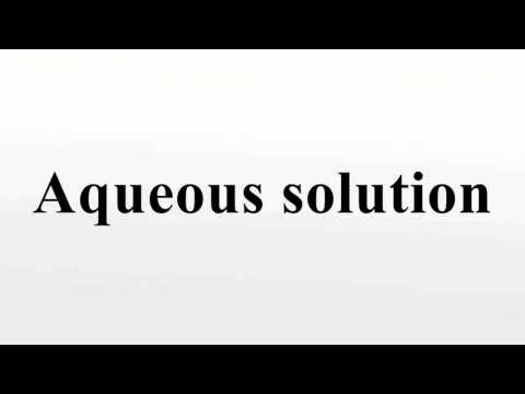 Aqueous solution