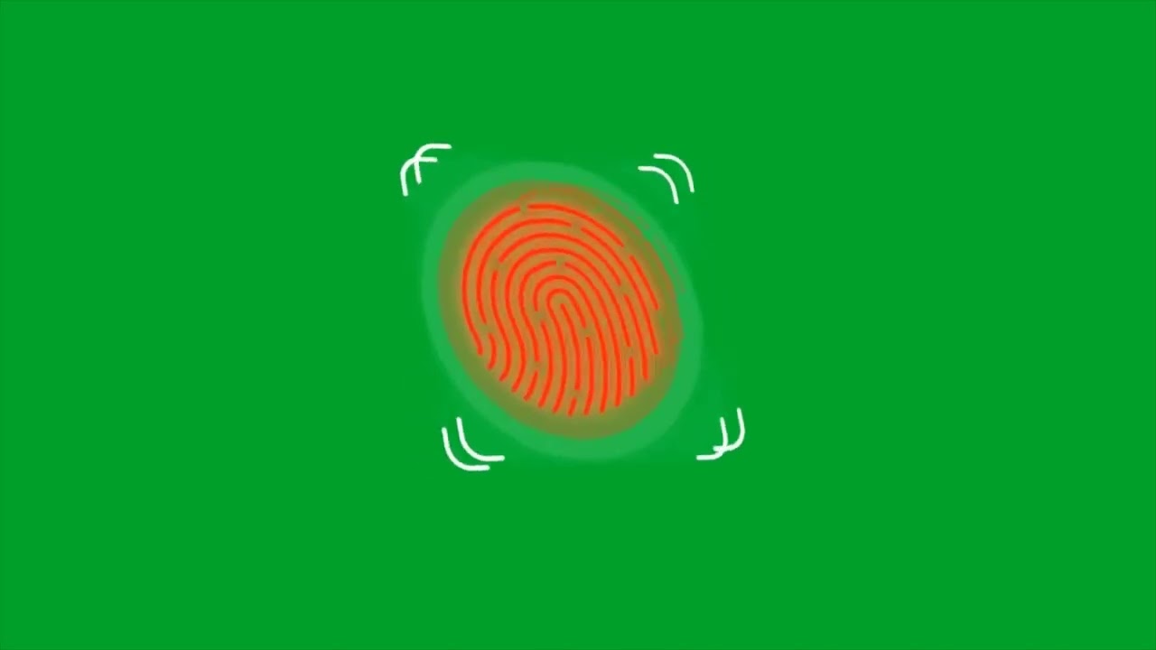 Fingerprint & Lock Green Screen
