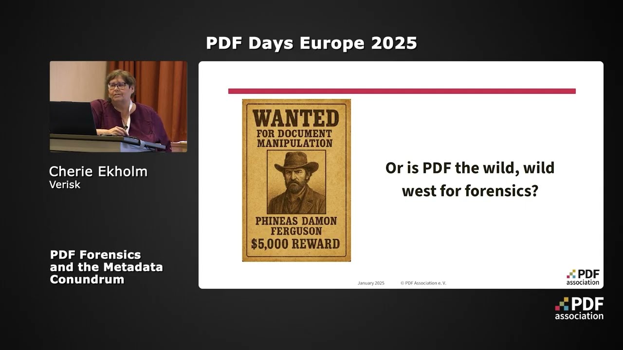 PDF Forensics and the Metadata conundrum (PDF Days Europe 2025)