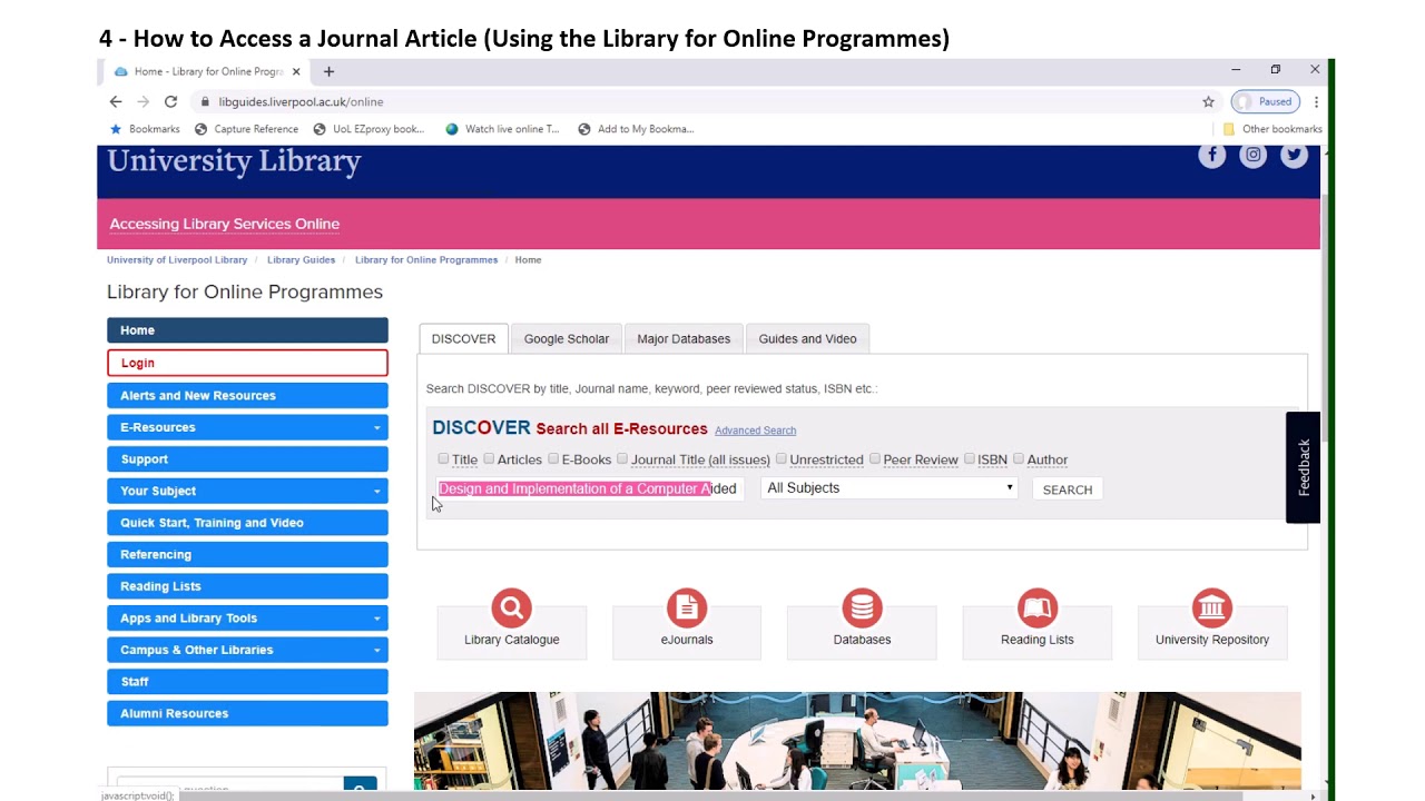 How to access an e-journal