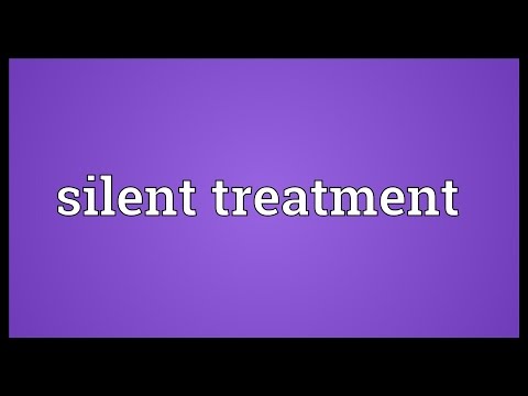 Silent treatment Meaning