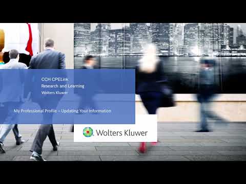 CCH CPELink – My Professional Profile: Updating Your Name