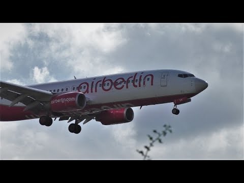Ex. Air Berlin - Niki Boeing 737-86J D-ABKM Landing at Berlin Tegel Airport