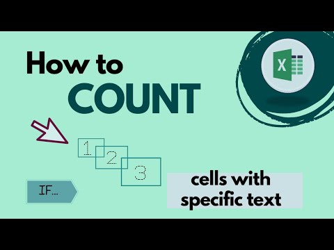 How to count cells with specific text in Excel