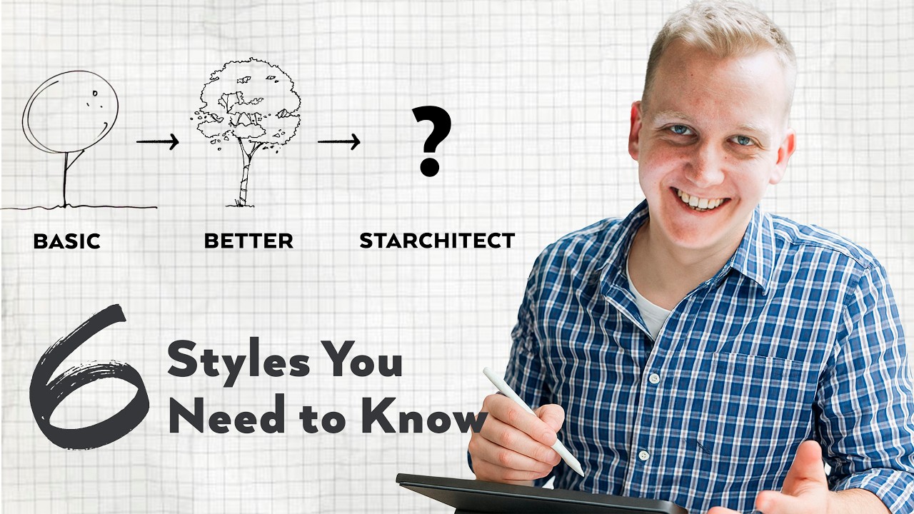 6 Ways to DRAW A TREE Like an Architect
