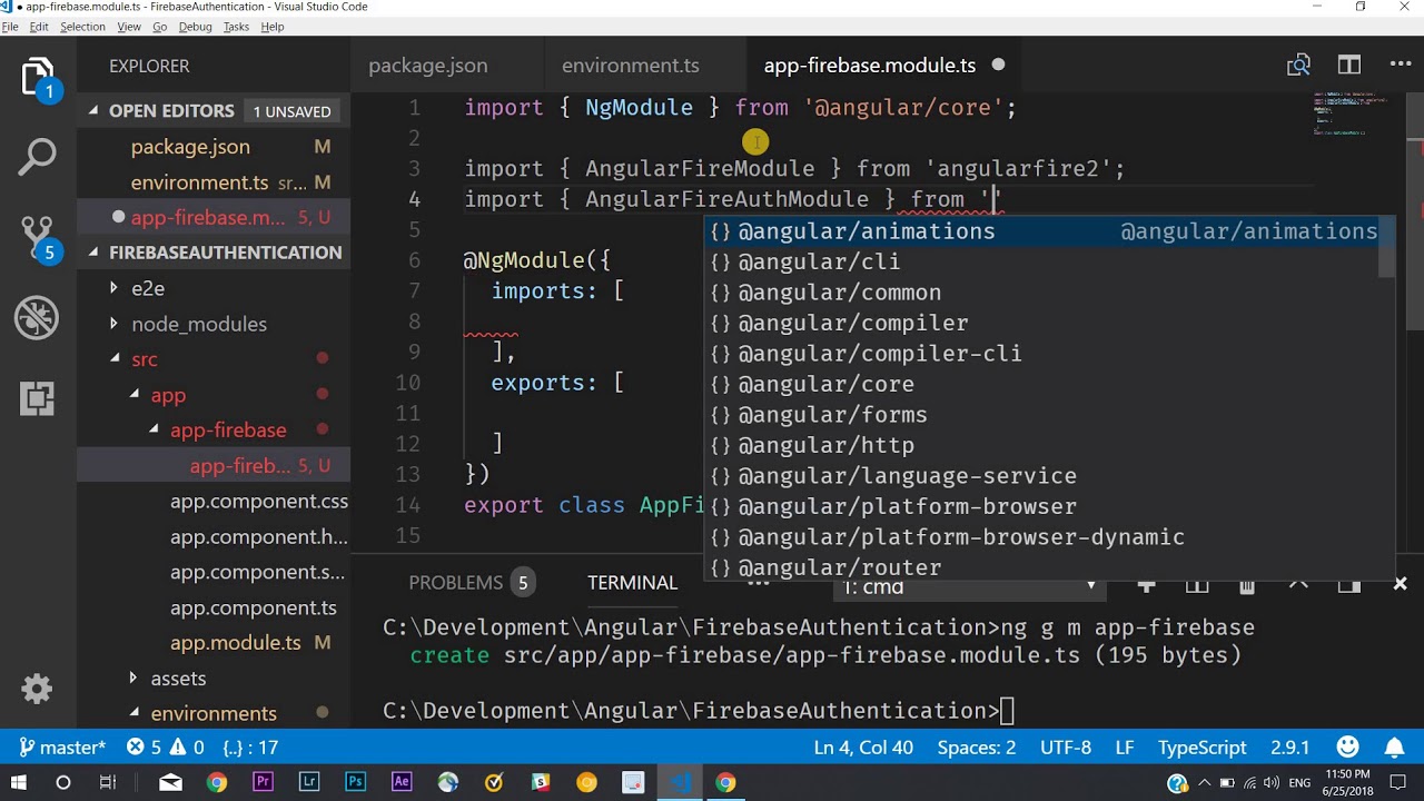 Firebase Authentication 1 - Installation and Setup