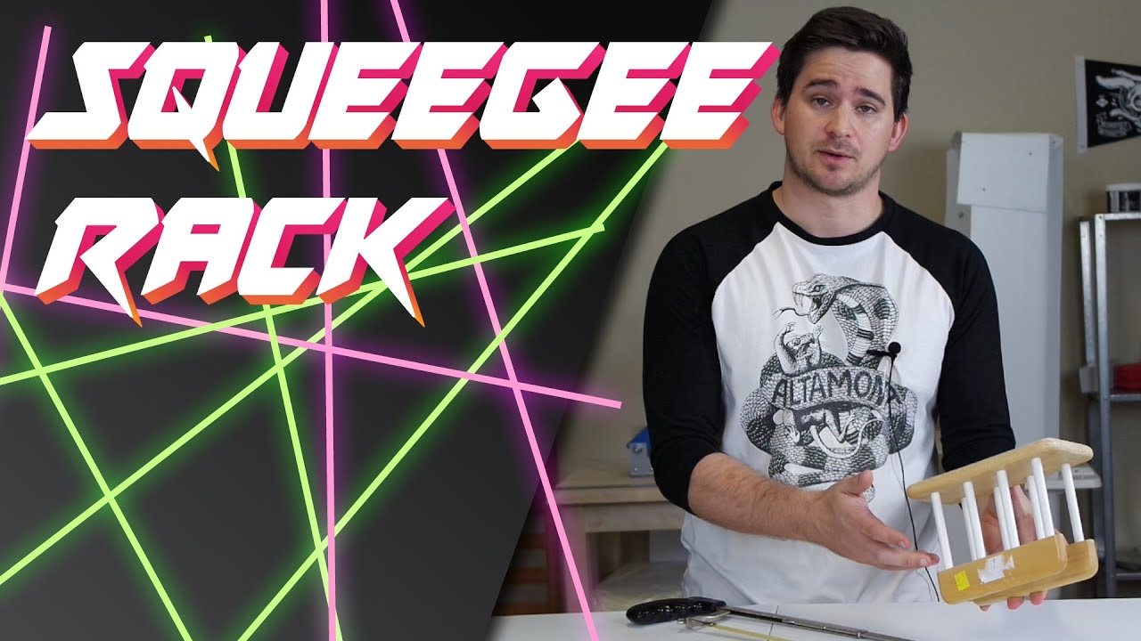 MAKE A CHEAP SQUEEGEE RACK | Thrifty DIY Screen Printing Equipment