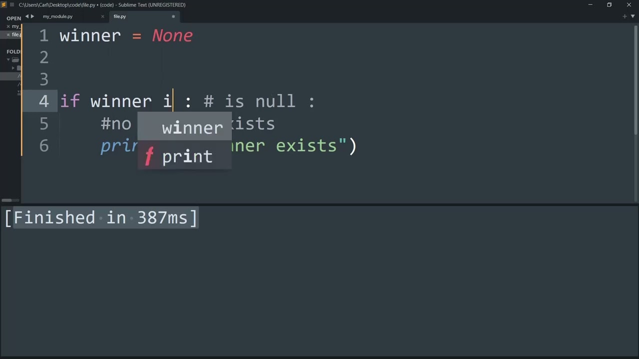 Referring to the null object in Python