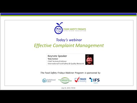 Effective Complaint Management