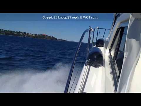Princess 360 yacht leasure & full speed, with engine sound, CAT 3116 engines