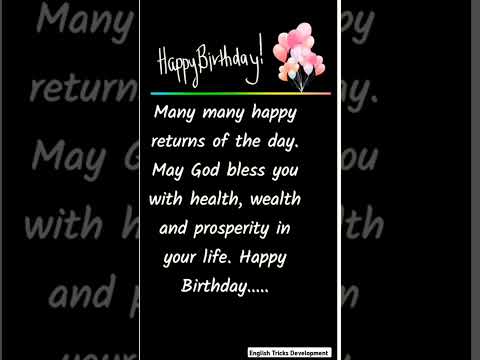 Happy Birthday Wishes For Everyone || Birthday Wishes For Someone Special #shorts #happybirthday
