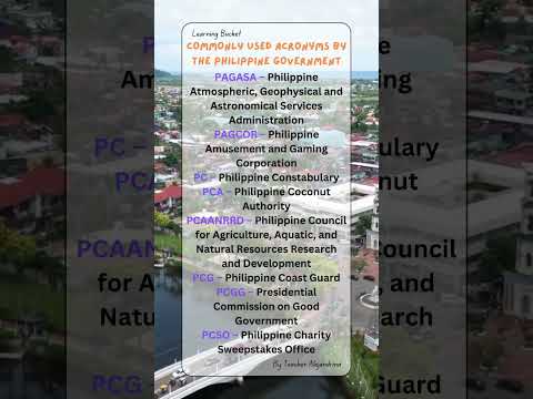 List of Philippine Government commonly Acronyms #education #learning #learnwithme