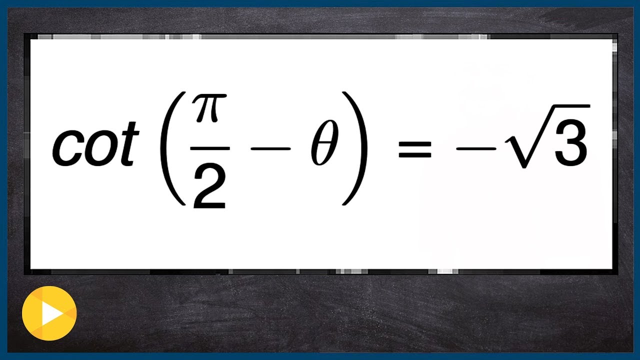 How to solve a trigonometric equation using cofunction identities
