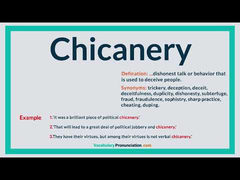 How to Pronounce CHICANERY l Definition and Synonyms of CHICANERY by vocabularypronunciation com