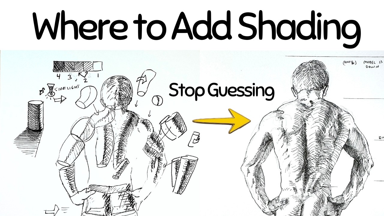Learn Where Shading Goes in Your Drawing (Pen and Ink)