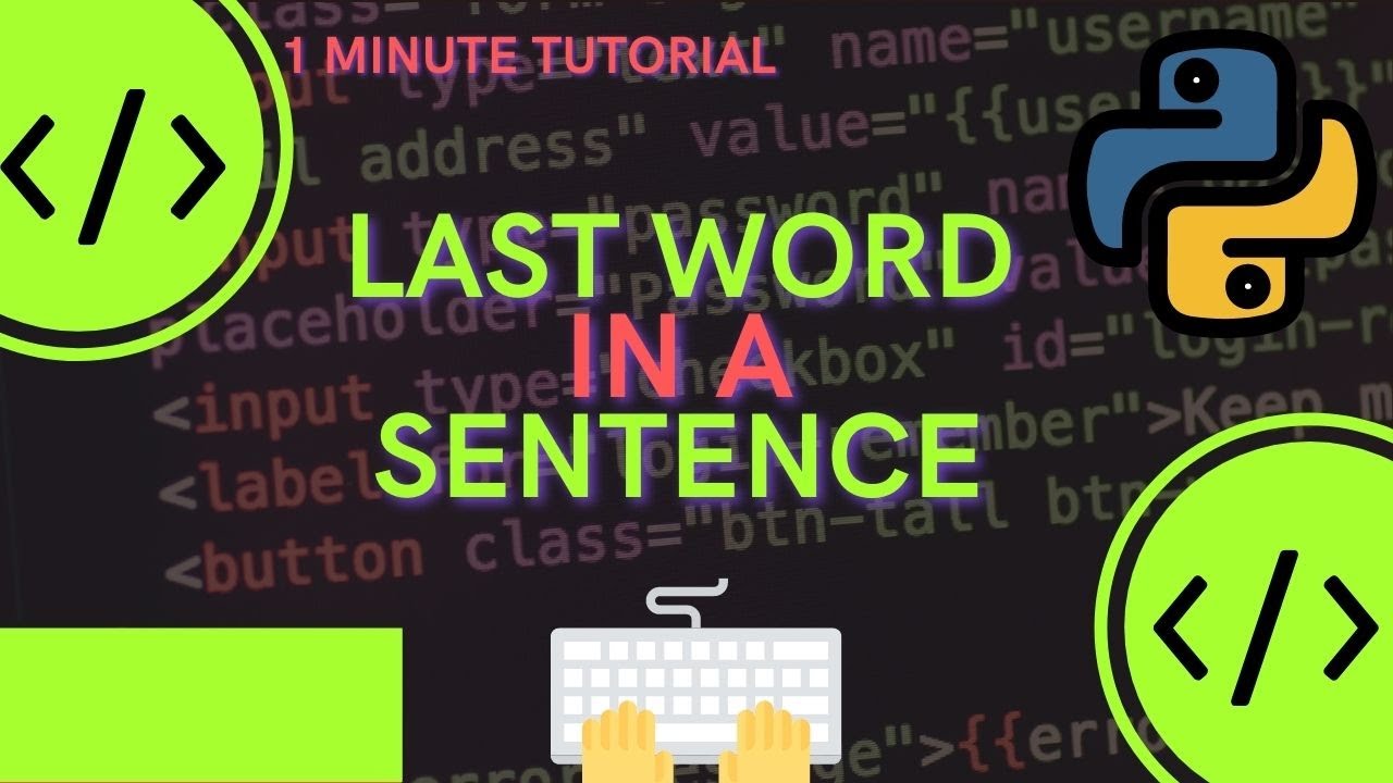 In Python, you can easily print the last word in a sentence #Shorts