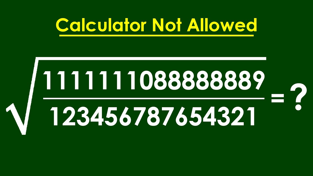 A Nice Square Root Math Simplification Problem | Math Olympiad