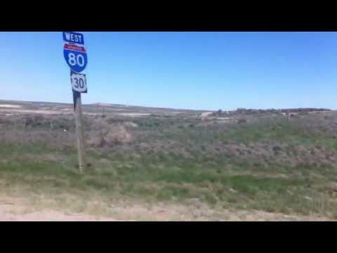 Crossing the Continental Divide on Interstate 80 in Wyoming