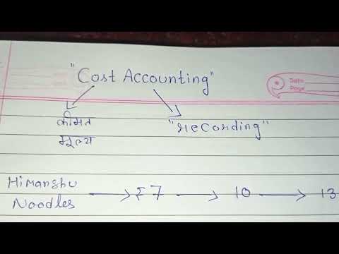 Cost accounting, cost accounting meaning in hindi, meaning of cost accounting, cost accounting kya h