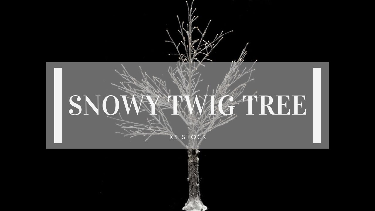 Snowy Christmas Twig Tree