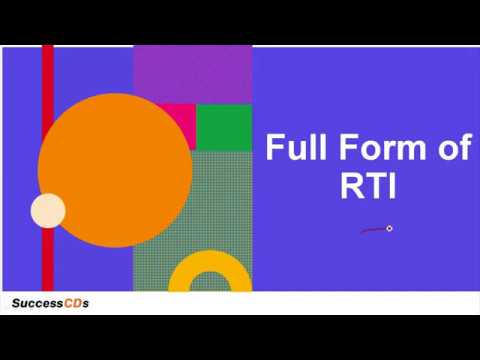 RTI Full Form| What is the Full form of RTI? SuccessCDs Full Forms