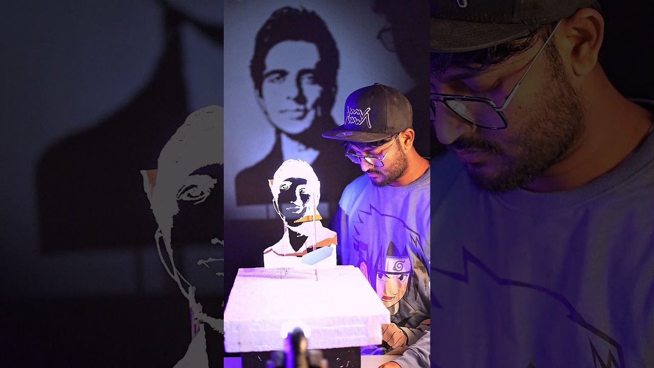 Sonu Sood's Shadow Art 🔥❤😳 #Shorts #sonusood  #shadowart #papercrafts