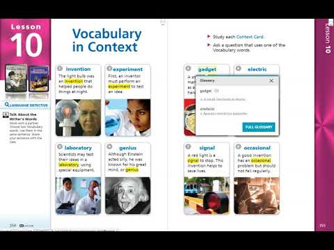 Journeys Lesson 10 Vocabulary in Context Cards: Young Thomas Edison