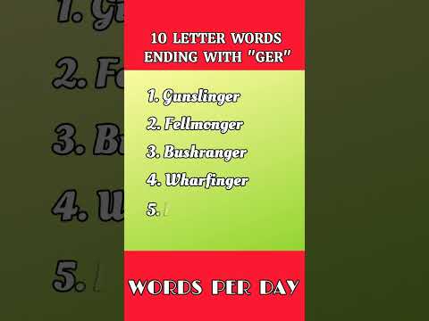 Less heard 10 letter words ending with "GER" #englishlearners #englishlearning #youtubeshorts